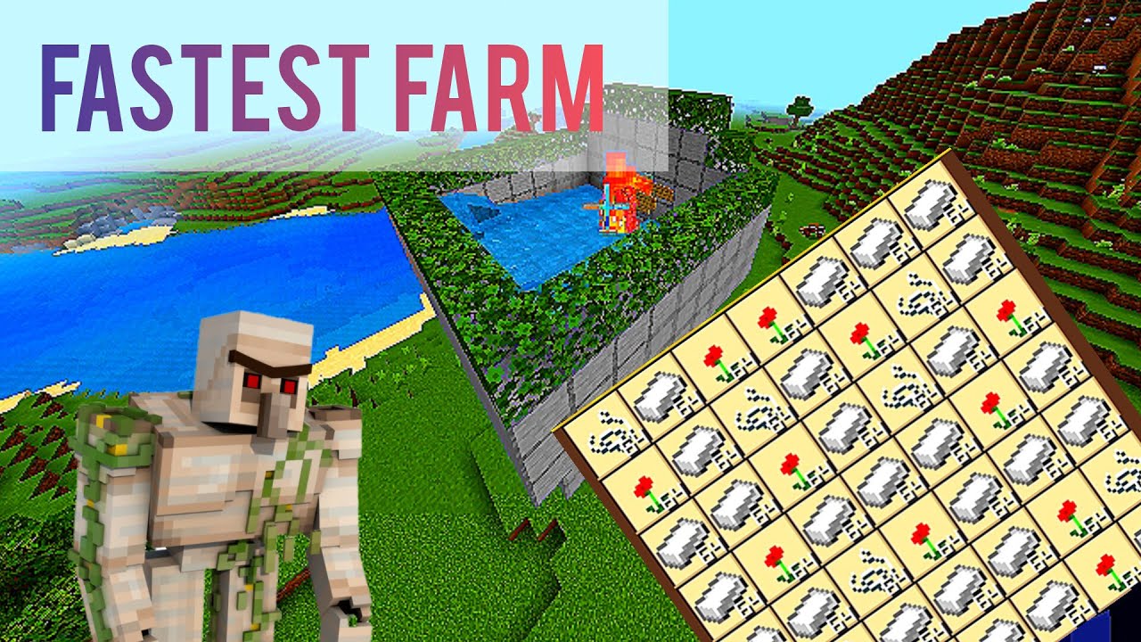 Fastest IRON FARM in Minecraft | Tutorial #2 | Minecraft PE | JAVA ...