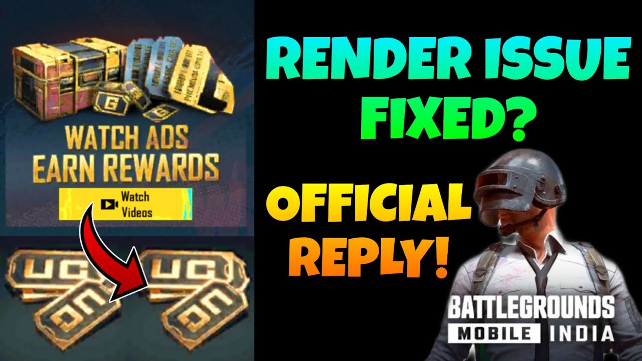 BGMI Official Reply On Render Issue In 2.9 Update || BGMI ADS Event, 6 ...