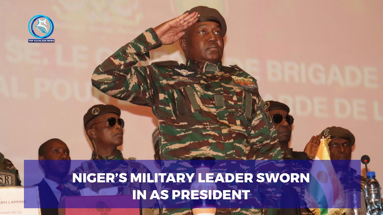 NIGER’S MILITARY LEADER SWORN IN AS PRESIDENT|TOP NEWS - YouTube