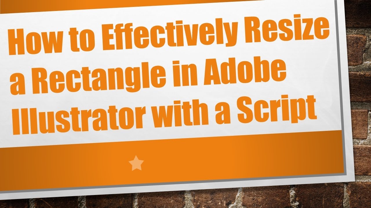 How to Effectively Resize a Rectangle in Adobe Illustrator with a ...
