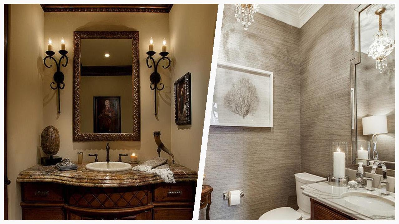 75 Brown Powder Room With Dark Wood Cabinets Design Ideas You'll Love 💎 ...