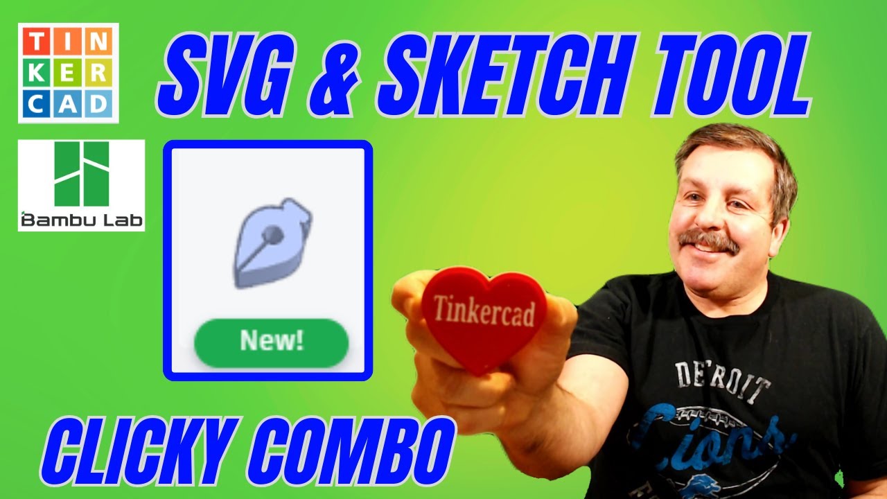 Tinkercad Sketch Tool Trace SVG & Shapes Clicky Heart Fidget Tutorial ...