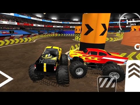 Monster Truck Stunt. Drag Race level-7 complete . - YouTube