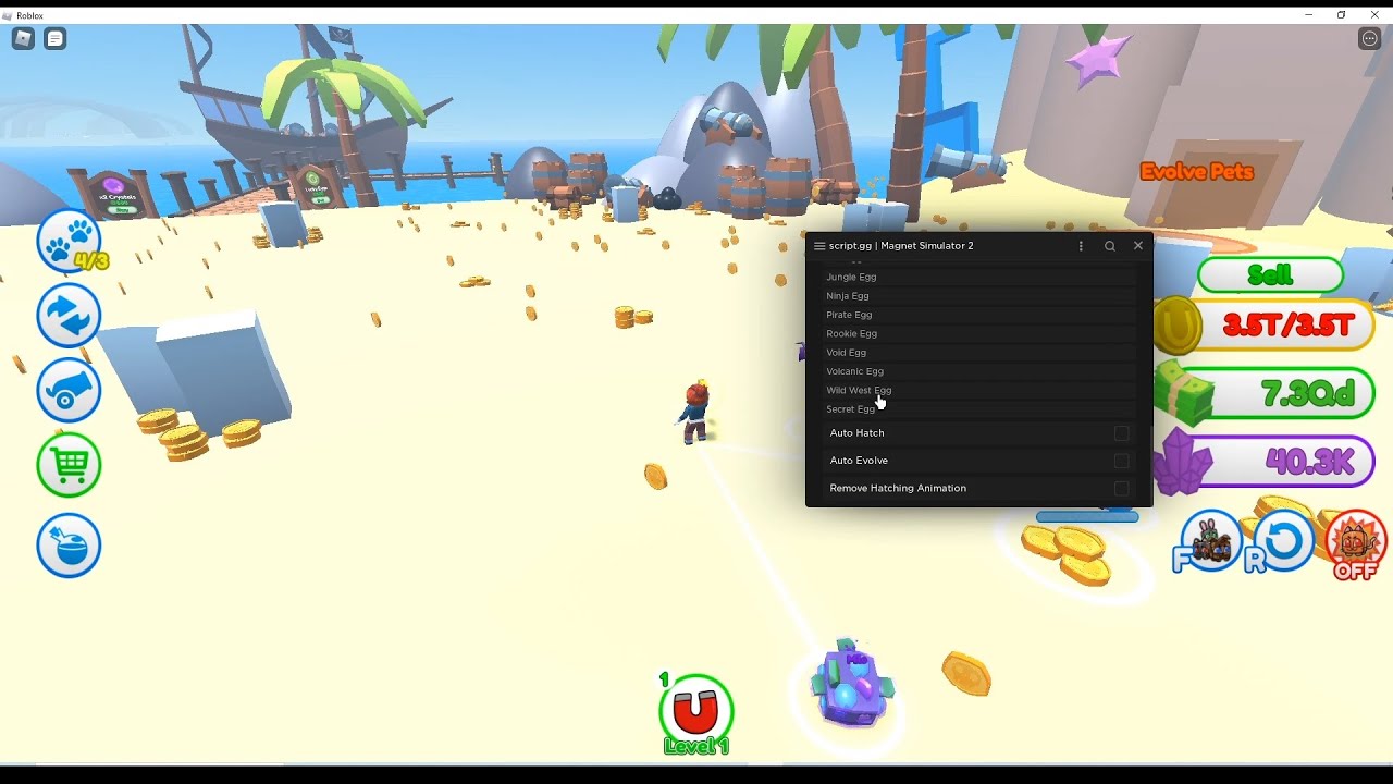 Roblox Magnet Simulator 2 Script (AutoFarm, AutoSell, AutoHatch Eggs ...