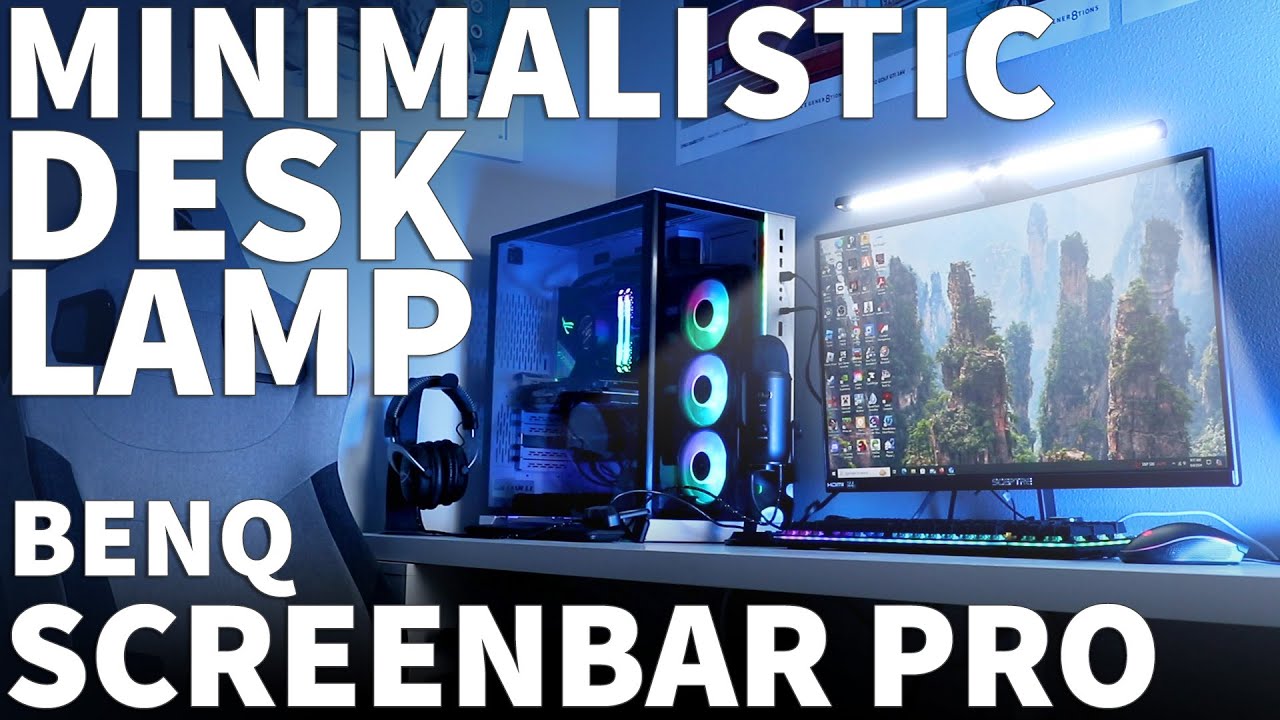 BenQ ScreenBar Pro LED Computer Light - Minimalistic USB-C Desk Lamp ...