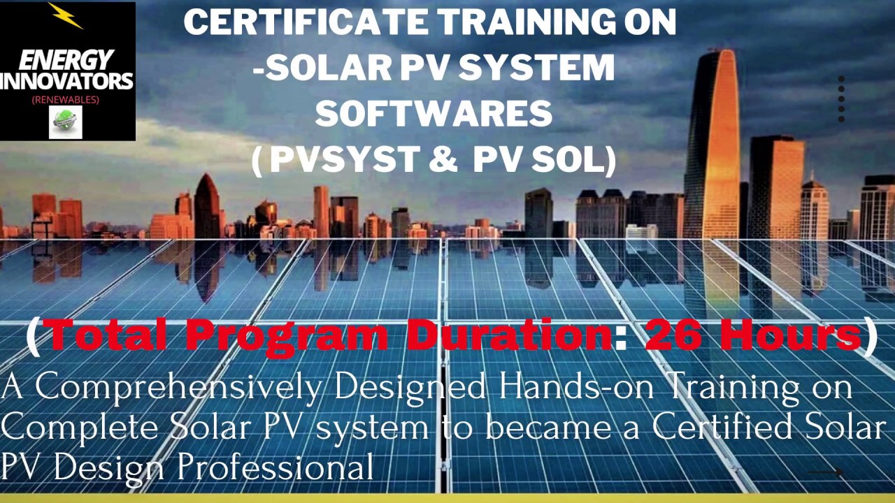 LEARN Solar PV Softwares like PVSYST and PVSOL - YouTube