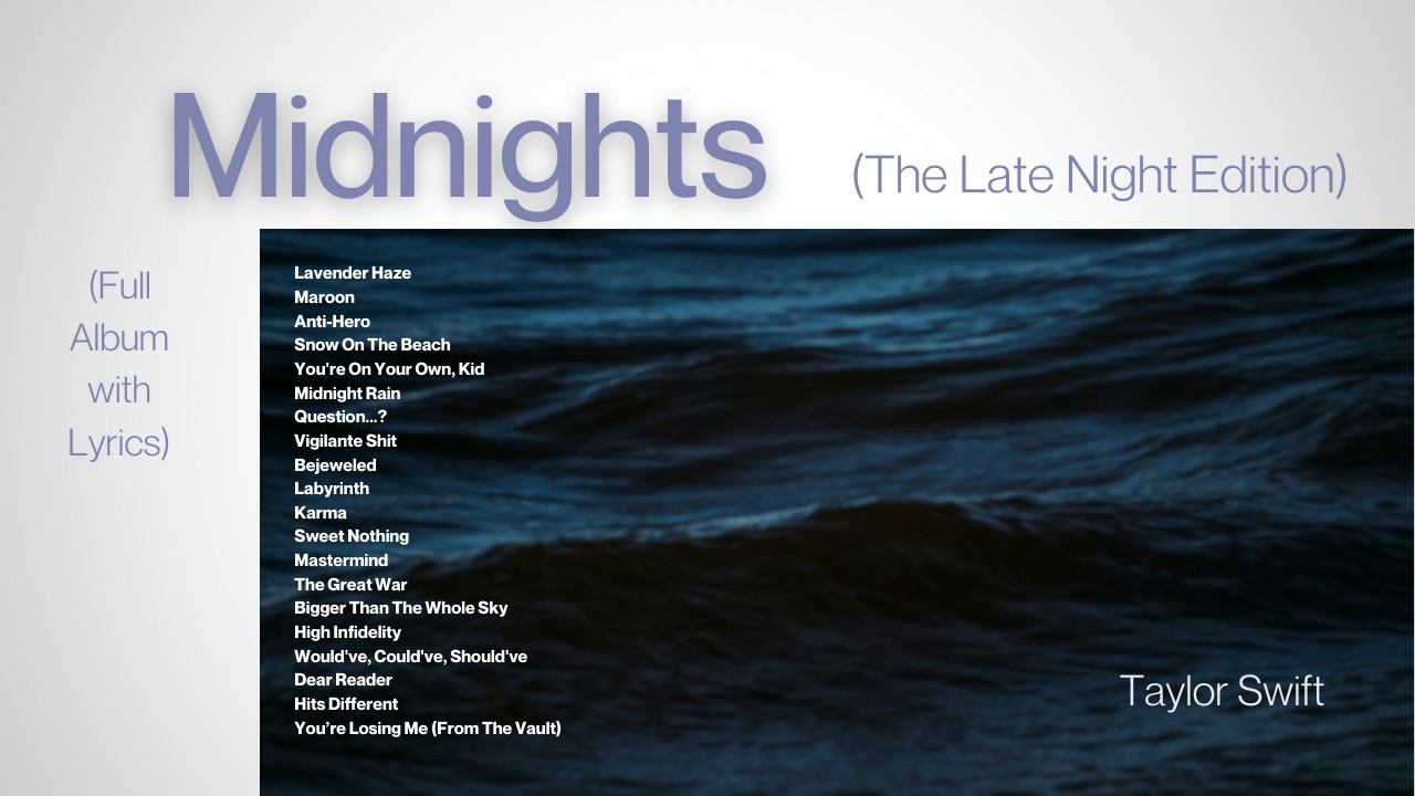 Taylor Swift - Midnights (The Late Night Edition) | Full Album with ...