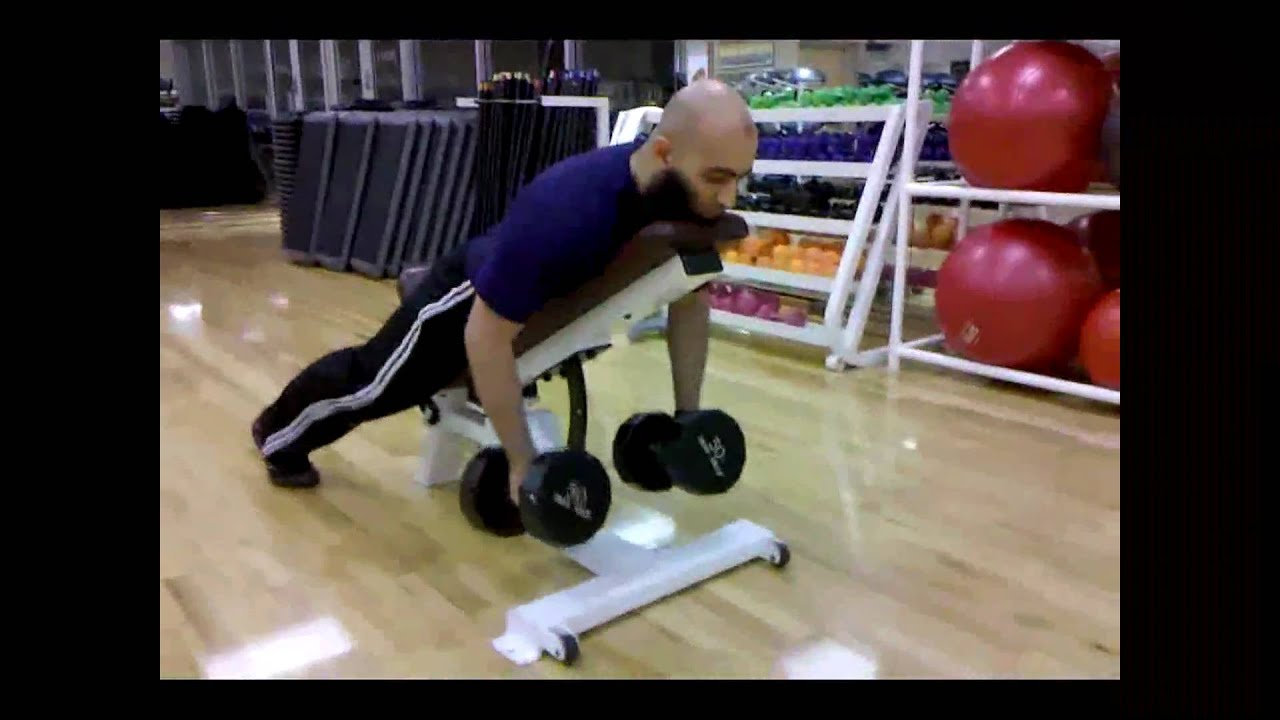 Incline Dumbbell Rows - YouTube