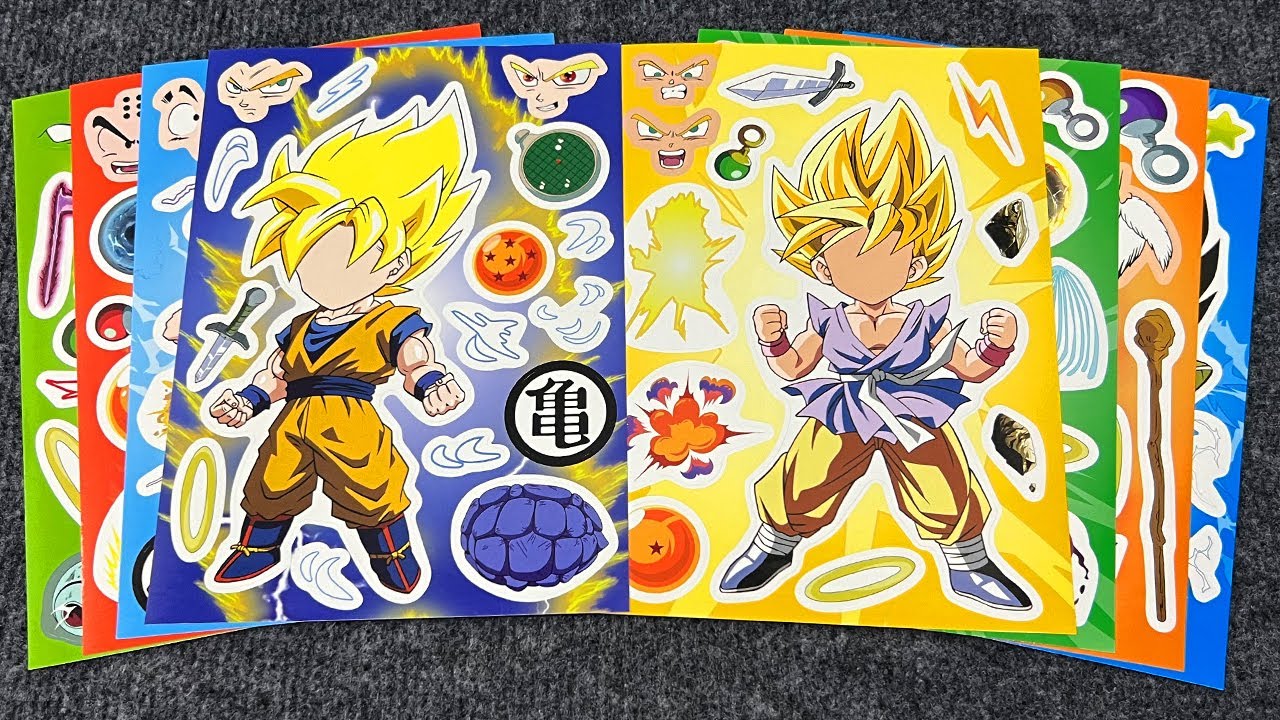 93 Minutes Satisfying🐉💥Decorating Sticker Book Dragon Ball - 스티커북으로 ...