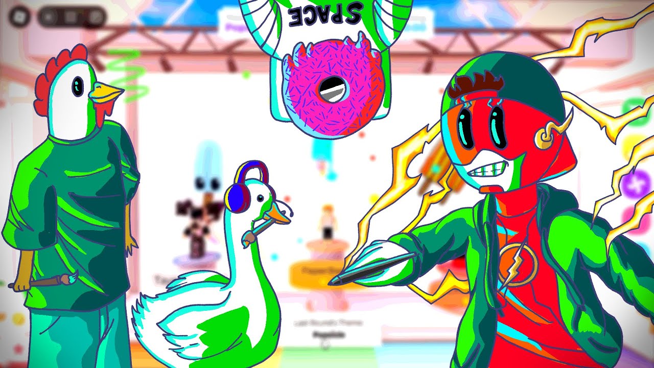 Roblox speed drawing with friends! - YouTube