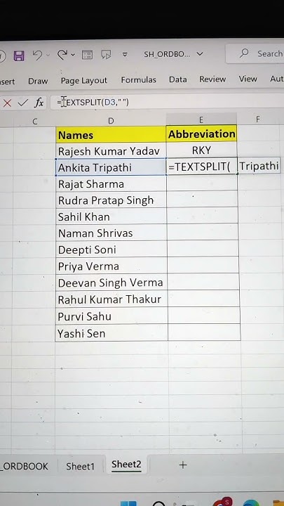 Super Useful Excel Functions 🔥 Names Abbreviation In Excel 💯 Shorts Excelfunctions Bytetech