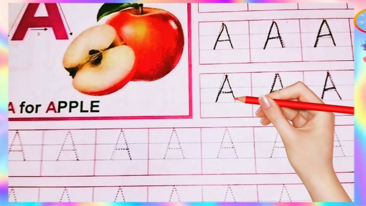 Write the letter A || Alphabet Writing lesson for children.. - YouTube