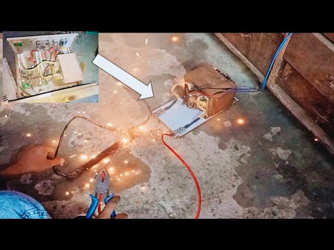homemade welding machine from inverter transformer - YouTube