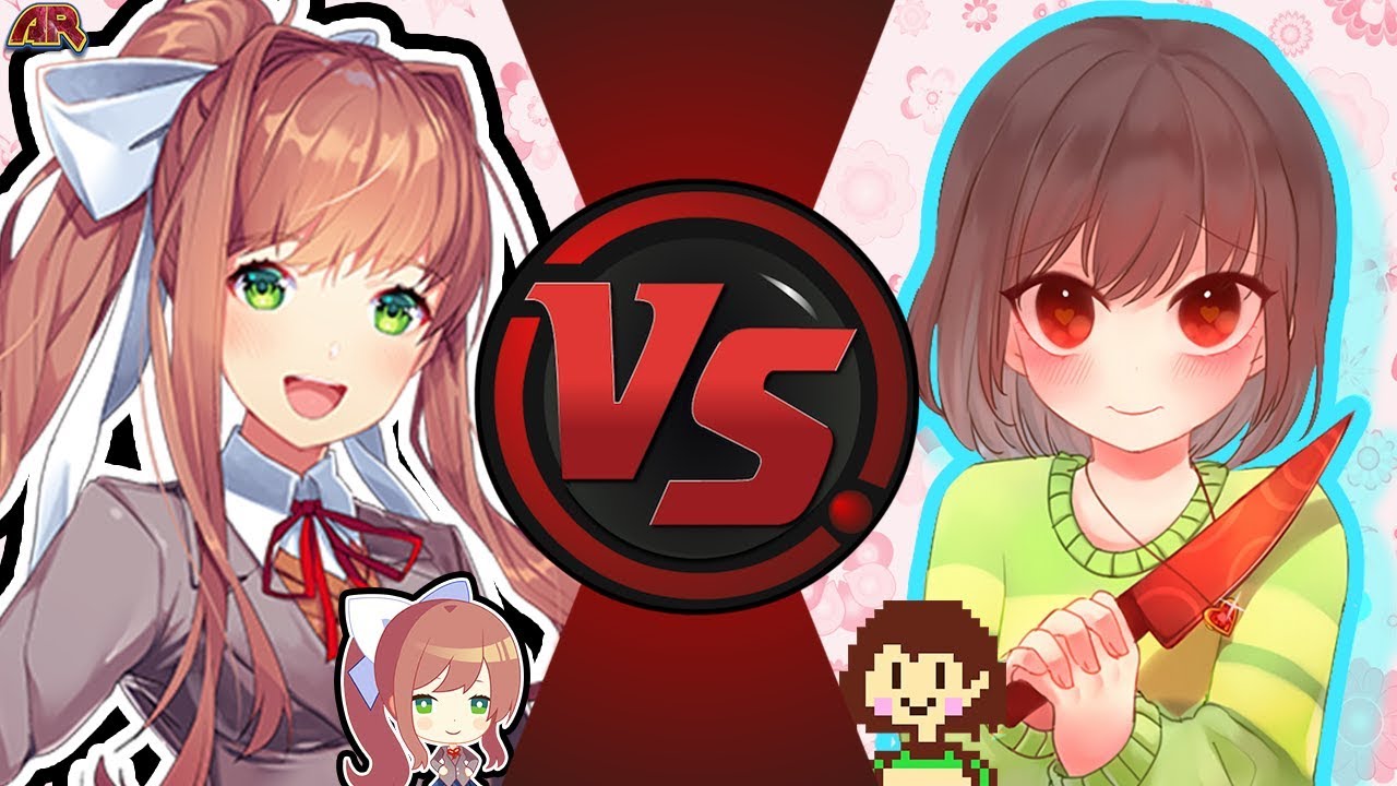 MONIKA vs CHARA! (Doki Doki Literature Club vs Undertale) (Doki Doki ...