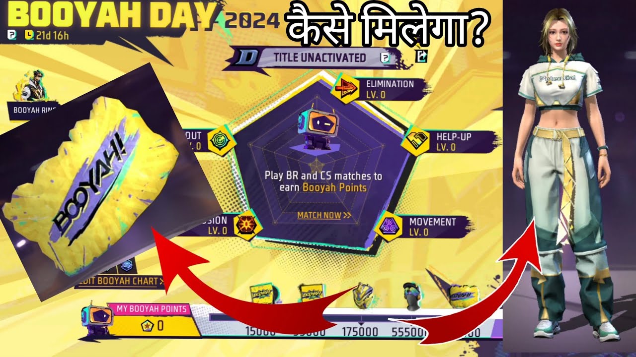 Free fire Booyah ☺chart new events in Booyah Day 2024 compelet mission ...