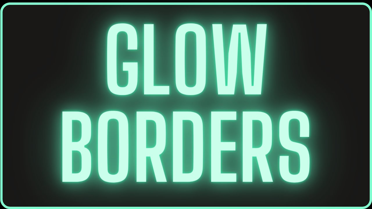 Glow Borders v1.5 - Addon Resolume - YouTube