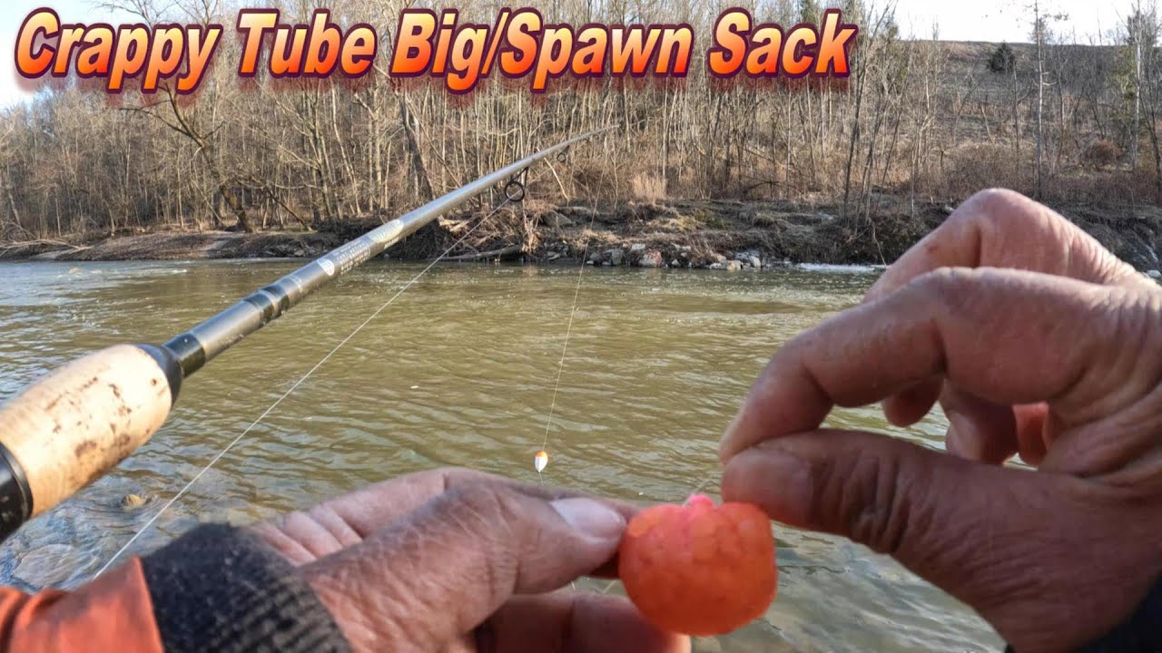 Crappy Tube Jig/Big Spawn Sack Float Fishing For Lake Erie Steelhead ...