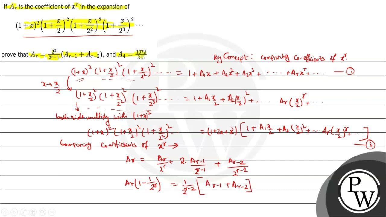 If A r Is The Coefficient Of X r In The Expansion Of if-a-r-is-the-coefficient-of-x-r-in-the-expansion-of