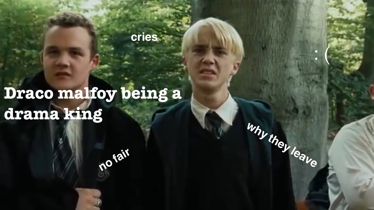 draco malfoy being dramatic for 5 minutes and 45 seconds - YouTube