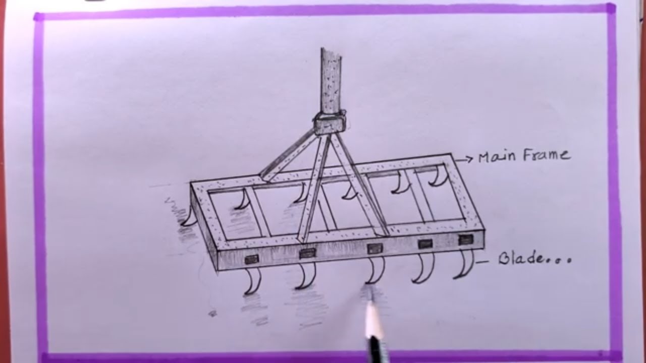 How To Draw Cultivator Step BY Step Easy/Drawing Cultivator Diagram ...