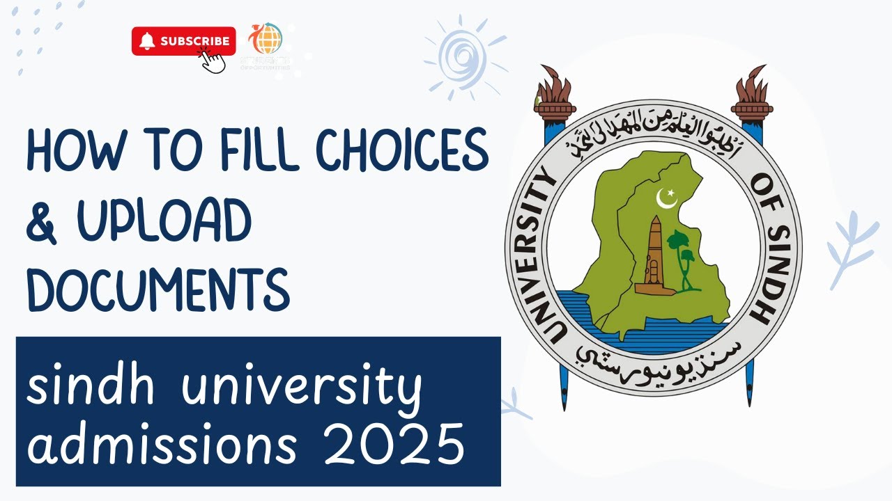 Sindh University admission 2025 : How to Fill right choices and upload ...