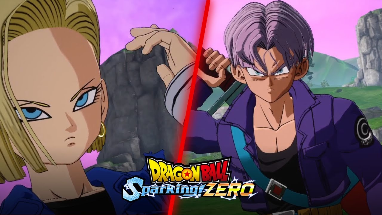 Android 18 vs Future Trunks Interactions and Combat - Dragon Ball ...