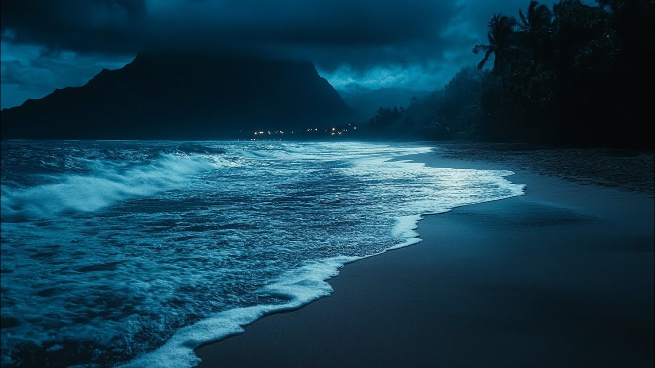 Peaceful Sleep Ocean Sounds | 10 Hours of Soothing Ocean At Night for ...