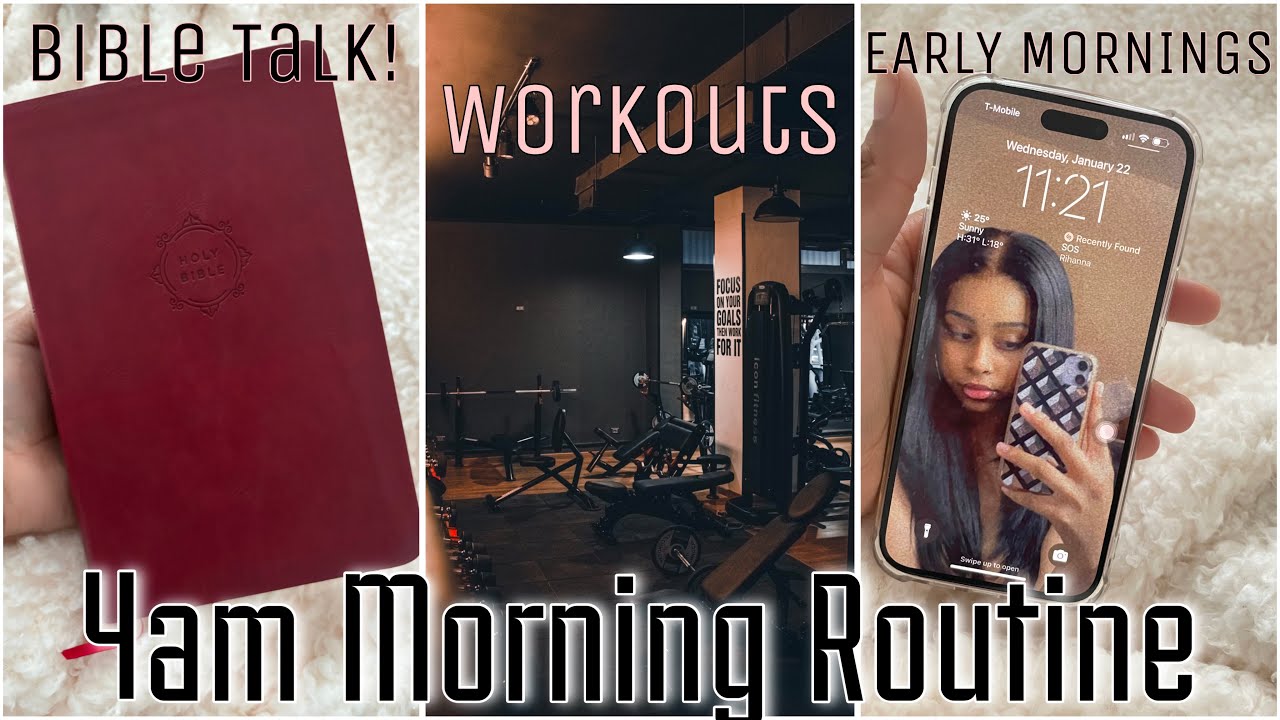 4AM MORNING ROUTINE ☀️ BEFORE WORK | Christian Playlist 🎶 | Gym Routine ...