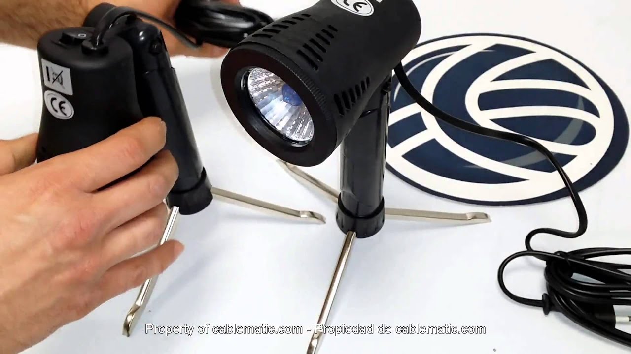 Set of 2 continuous light sources with support of 22 cm distributed ...