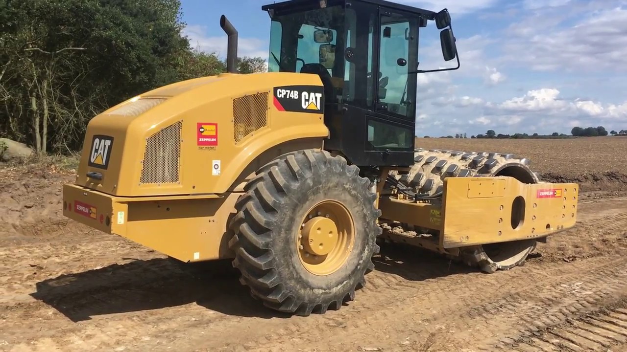 Cat CP74B Vibratory Soil #Compactor #Walkaround - YouTube