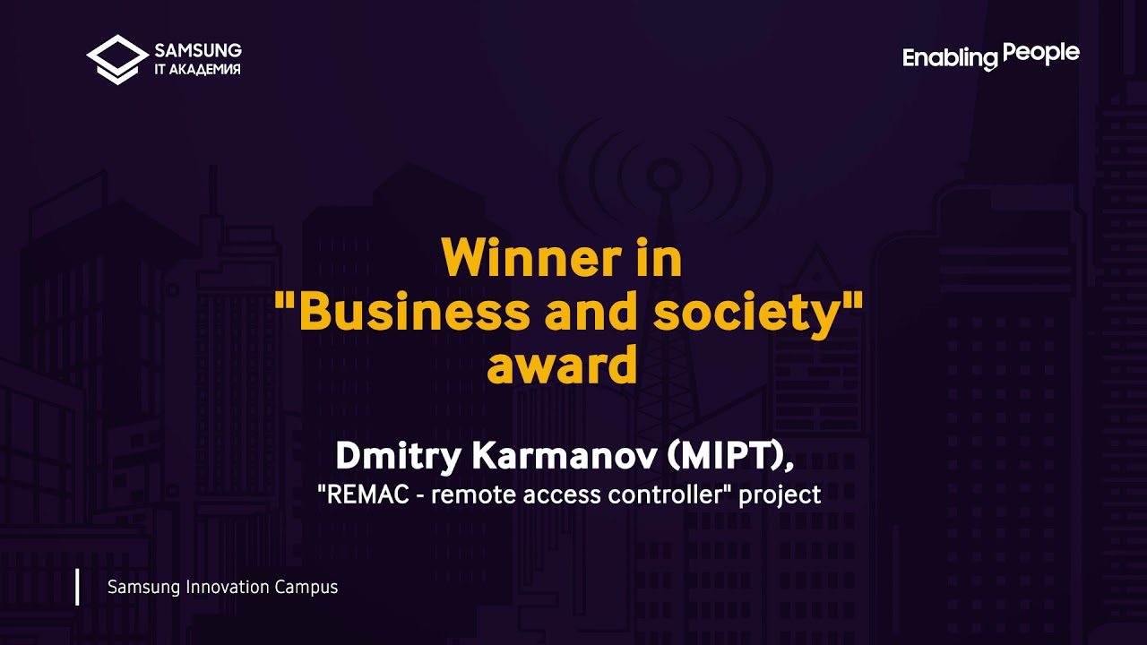 Winners of IoT projects' contest of Samsung IT Academy in 2019 - YouTube