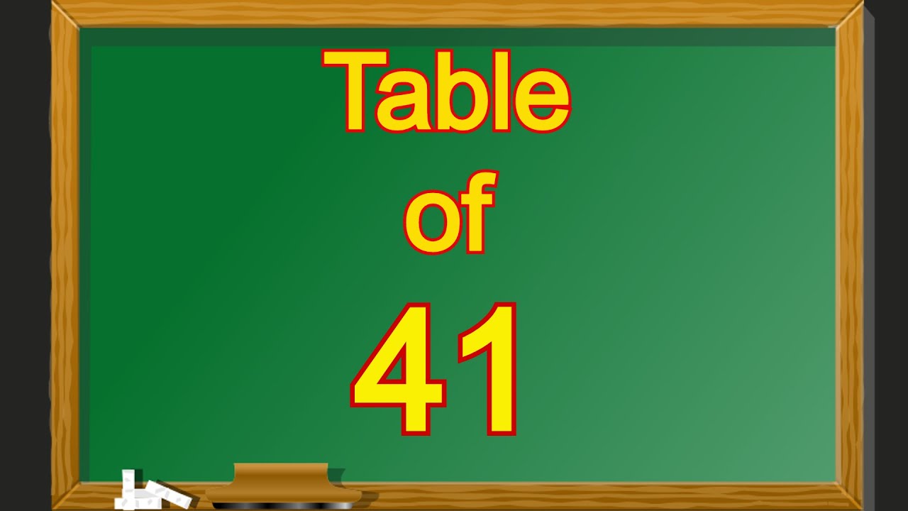 Table of 41 | 41 ka Table | 41 ka Pahada | Multiplication Table Forty ...