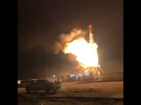 Weatherford Rig (878) Blowout Kuwait - YouTube