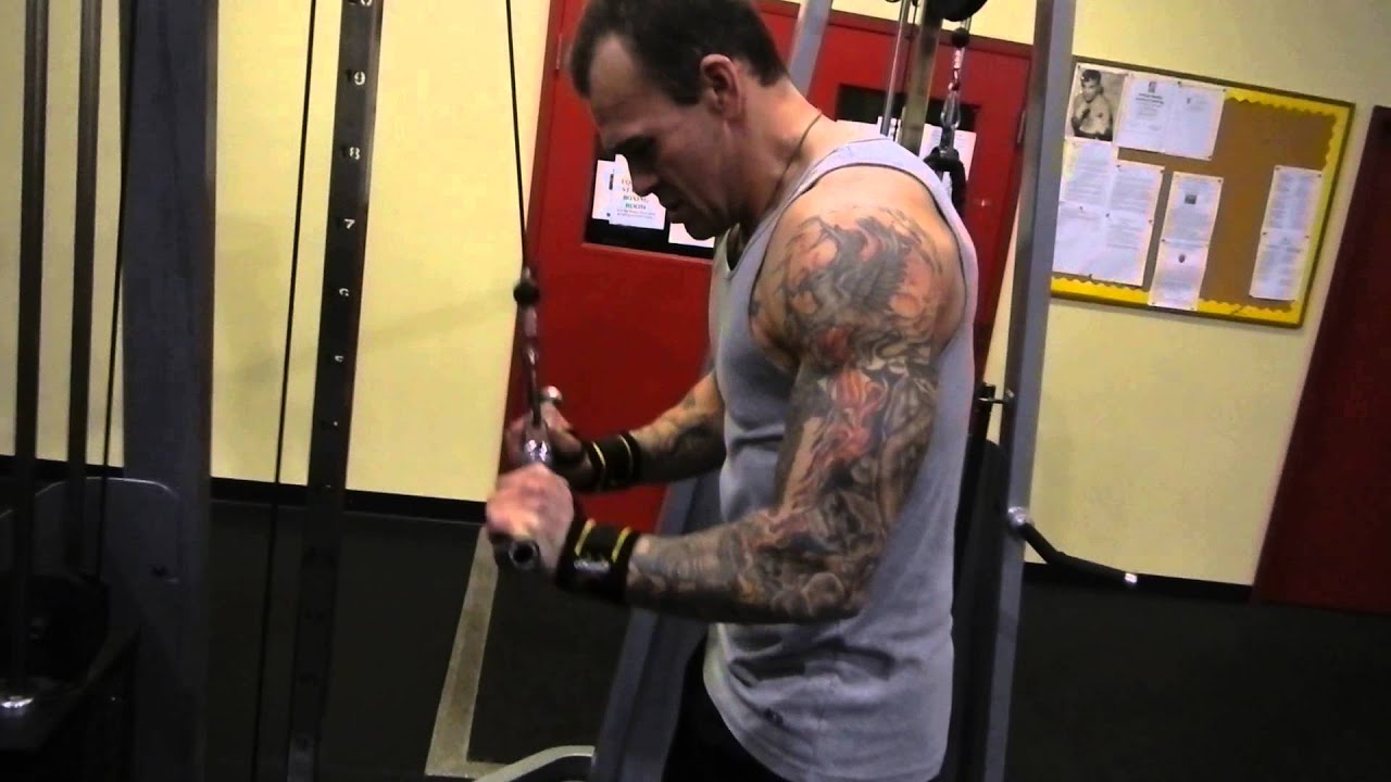 Cable giant set for triceps - YouTube