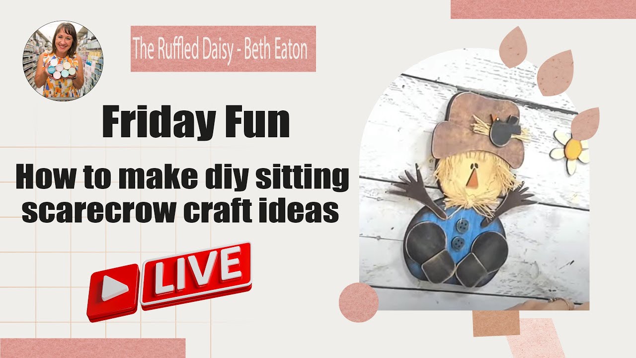 Friday Fun | How to make diy sitting scarecrow craft ideas | DIY ...