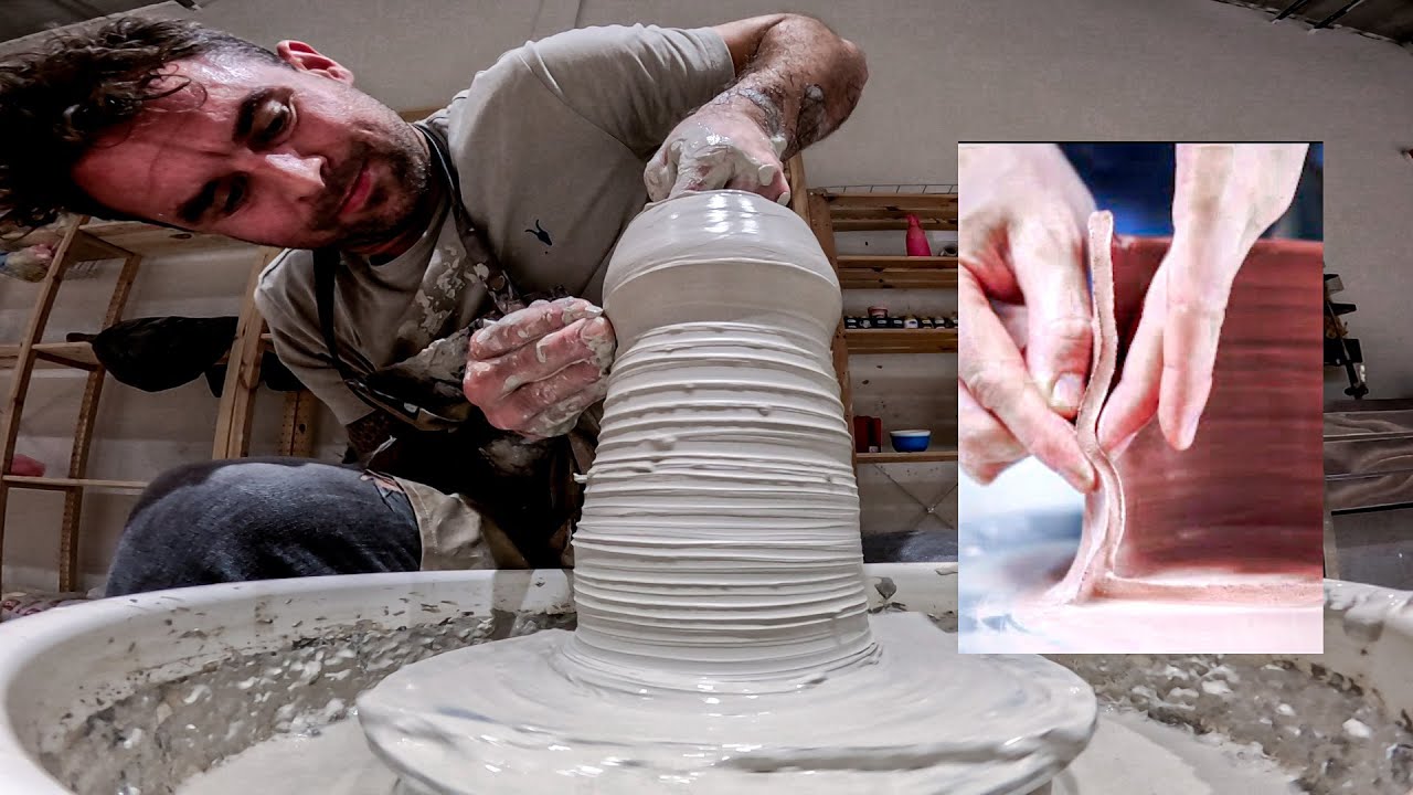 How to Pull Up The Walls POTTERY VASE — A Beginner's Guide - YouTube