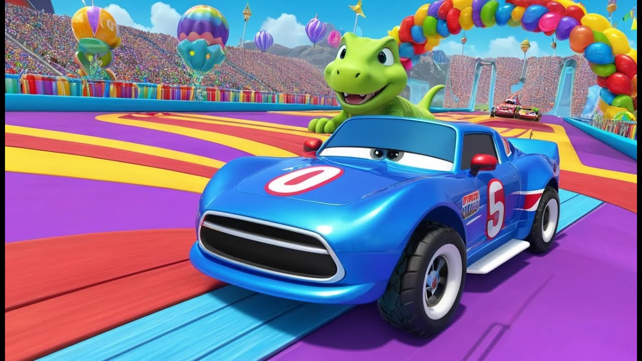 Racing Rex and the Hot Wheels Rally | Dino Racing Adventure | Speedy ...