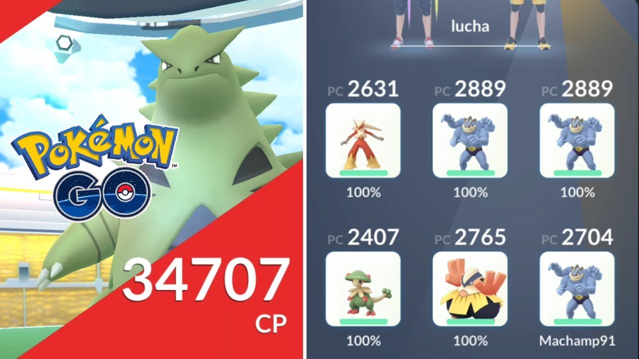 DOS JUGADORES CONTRA TYRANITAR CON DRACO! DITTO 100% LVL40 VS REGIROCK ...