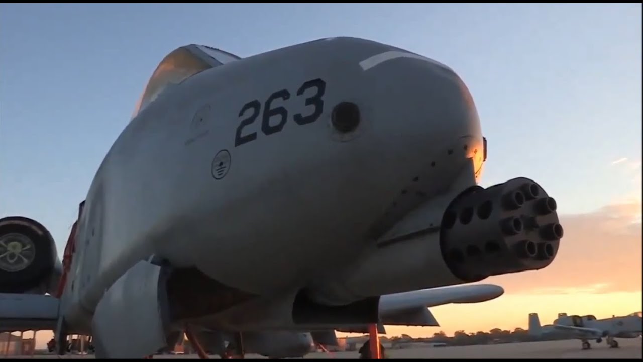 A-10 Warthog compliation - in action with Gatlin machine gun - YouTube