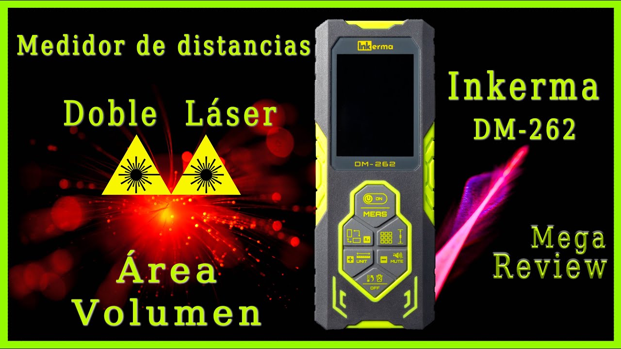 INKERMA DM262 MEDIDOR DISTANCIAS DOBLE LÁSER -MEGA REVIEW- - YouTube