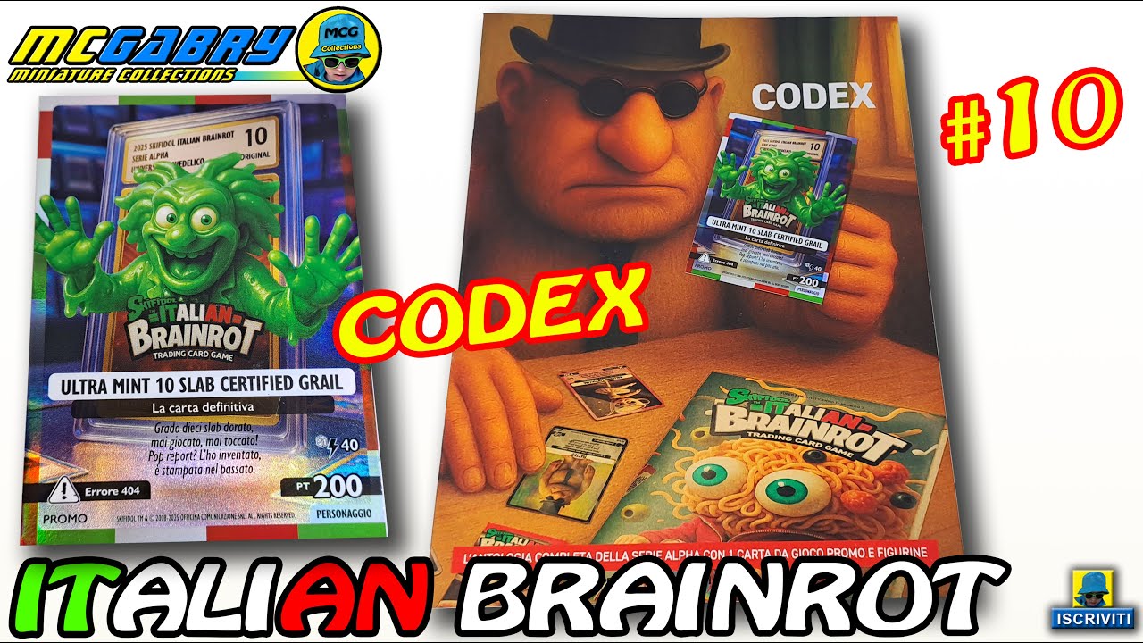 SKIFIDOL ITALIAN BRAINROT TRADING CARD GAME N.10 CODEX ANTOLOGIA ALPHA ...