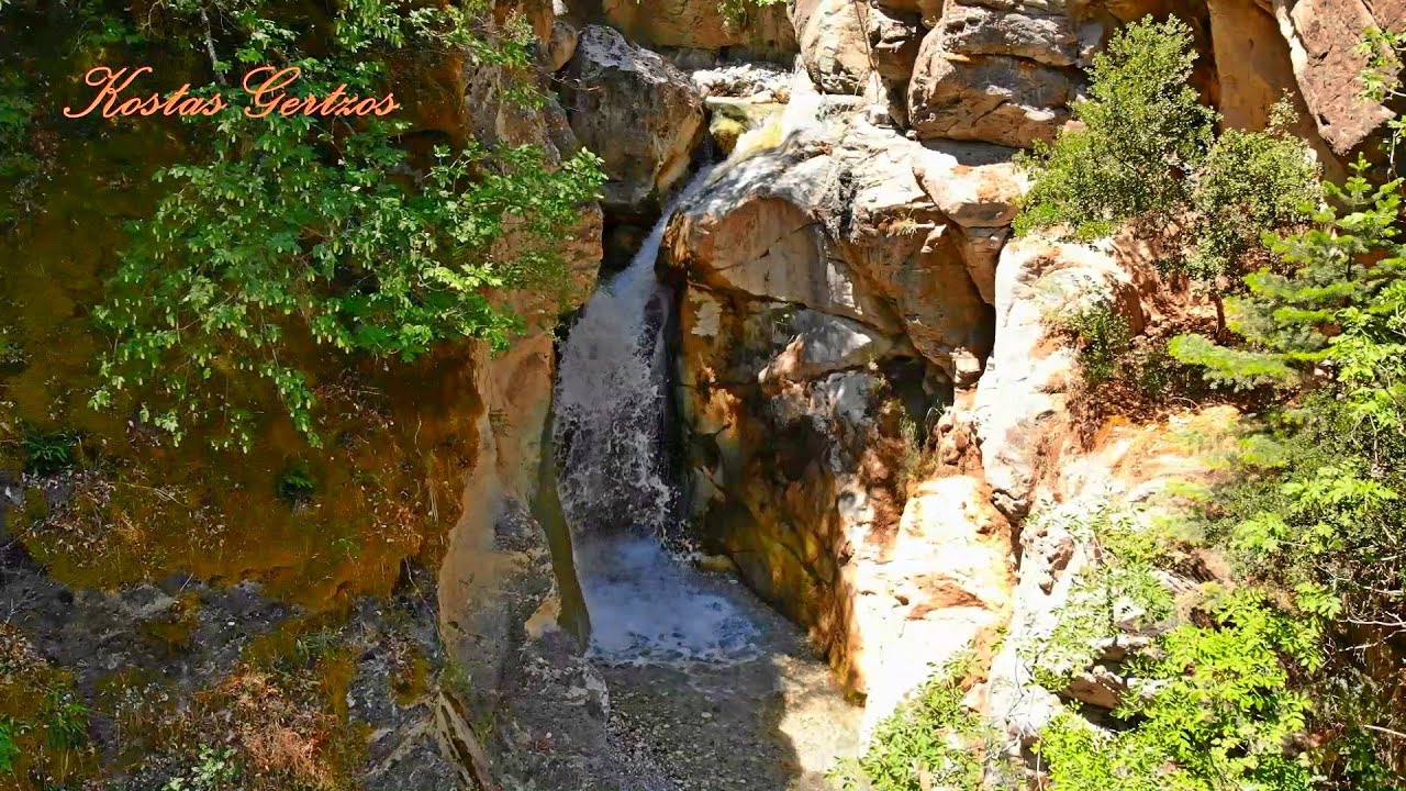 ΚΑΤΑΡΡΑΚΤΗΣ ΜΕΣΟΡΡΟΥΓΙ, ΑΧΑΪΑ. MESORROUGI WATERFALLS AERIAL VIEW ...