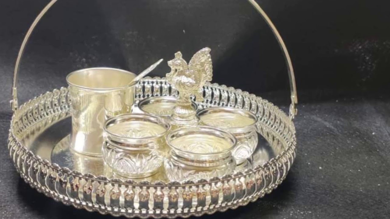 Silver Pooja Samagri Latest designs 🎋🎋 | Silver Pooja Samagri | RAW ...