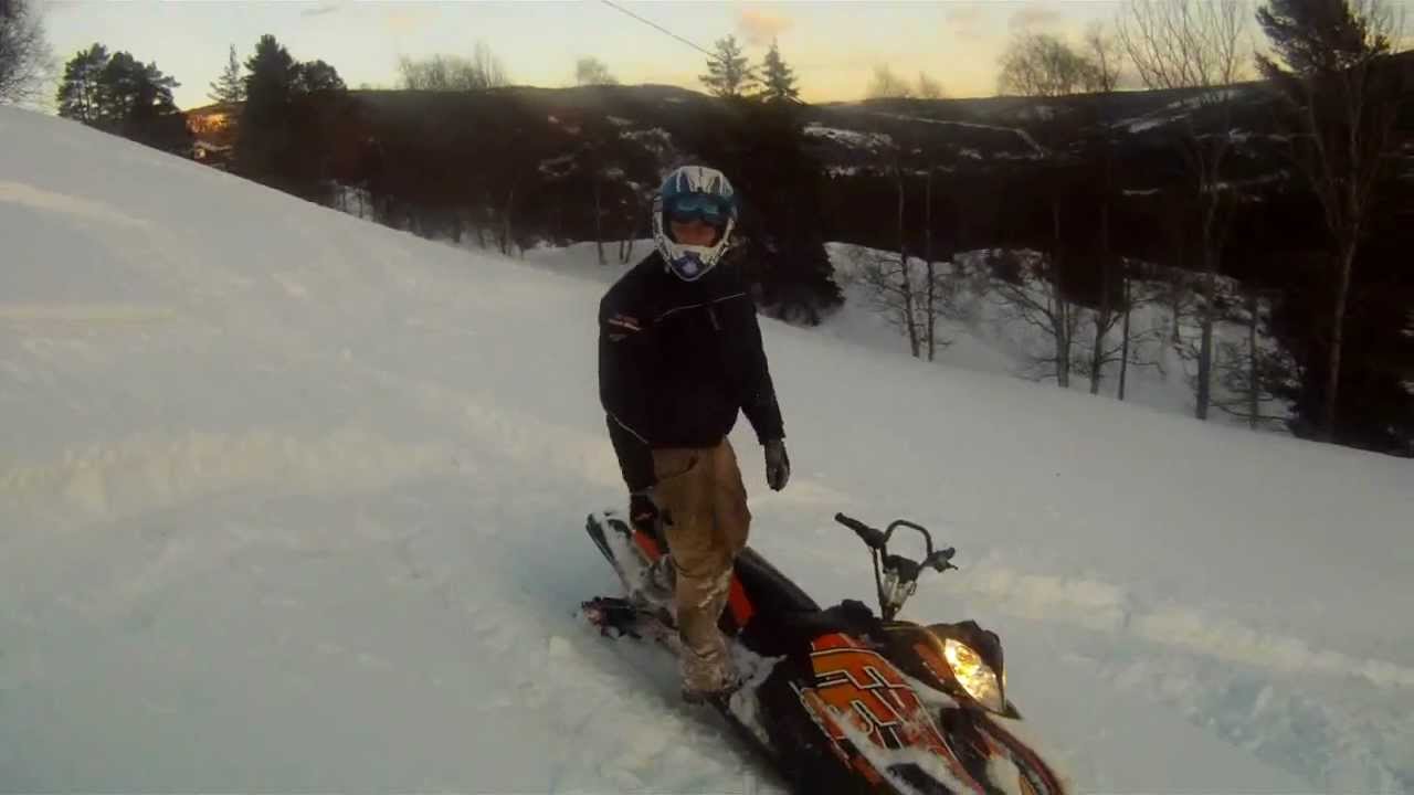 Snowmobile in Norway 2013 (rollover) - YouTube