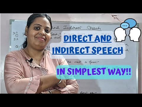 Direct and Indirect Speech, English Grammar, Explained in simpler way ...