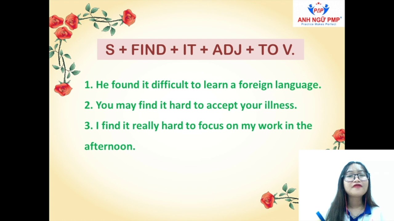 Lesson 2: S + FIND + IT + ADJ + TO V - YouTube