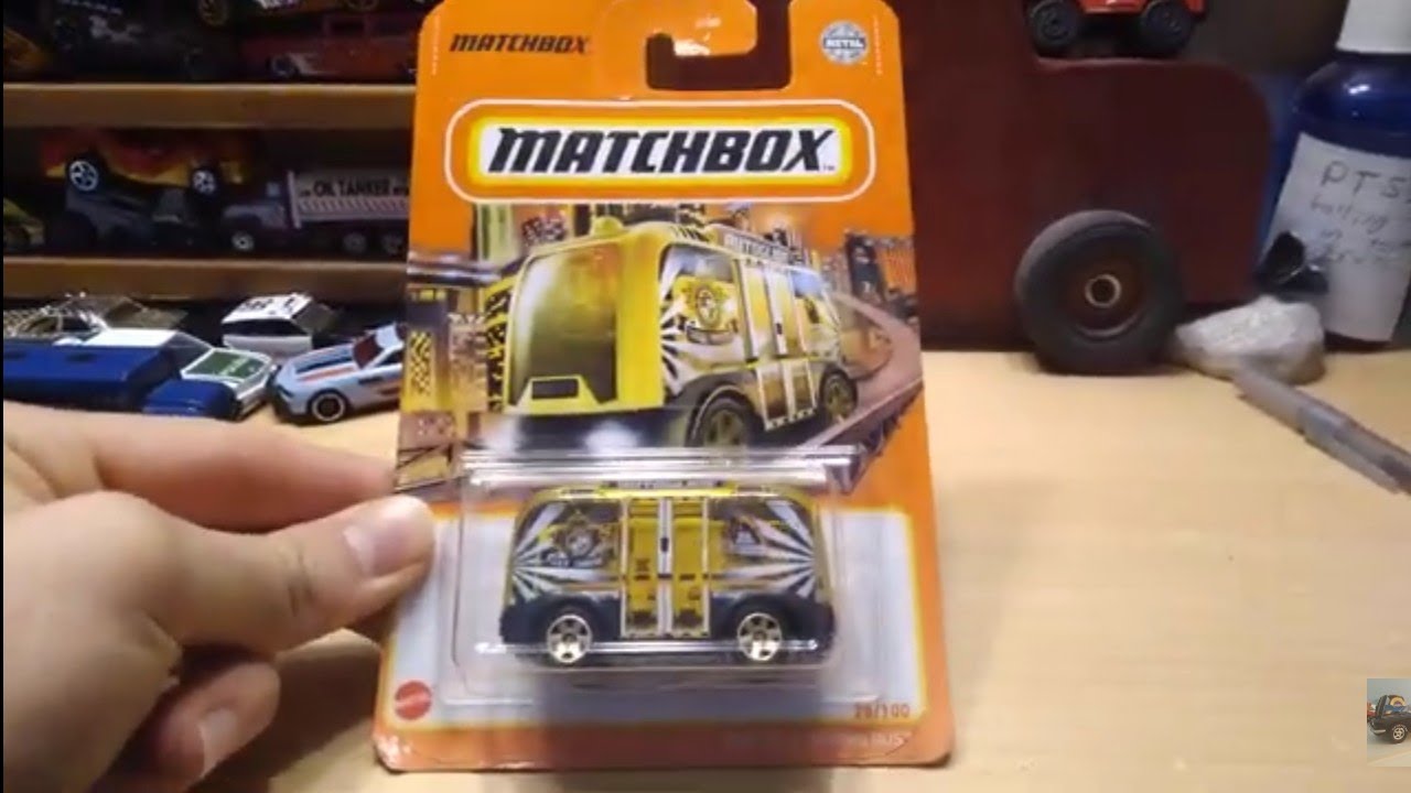 2021 Matchbox MBX Self-Driving Bus #28/100 Mattel toy bus Unboxing and ...