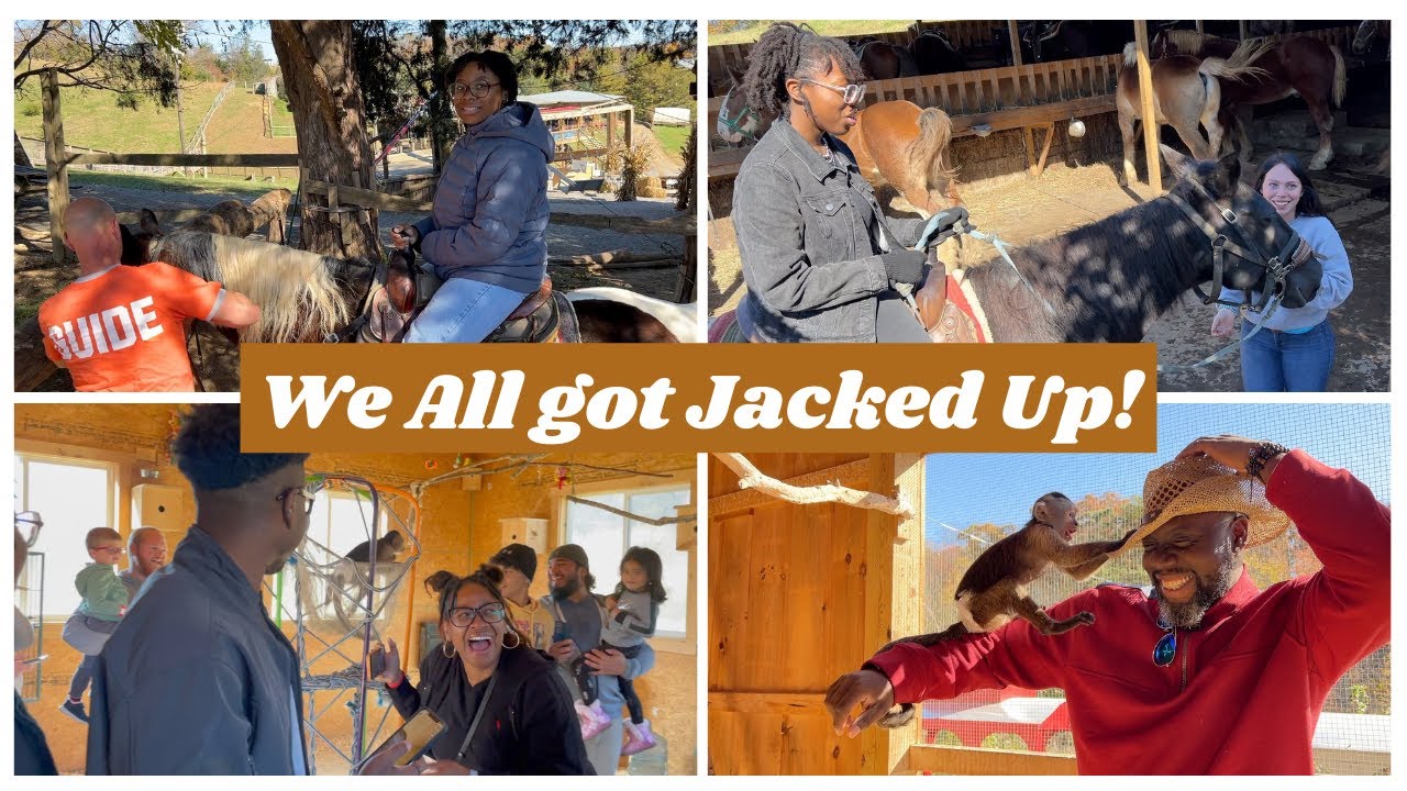 First Time Horse Back Riding In Gatlinburg TN | Monkey Attacks | Jayell ...
