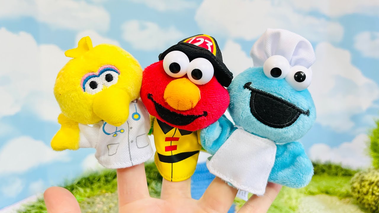 Seseme Street Finger Puppets! What Will I Be When I Grow Up Jobs Video ...