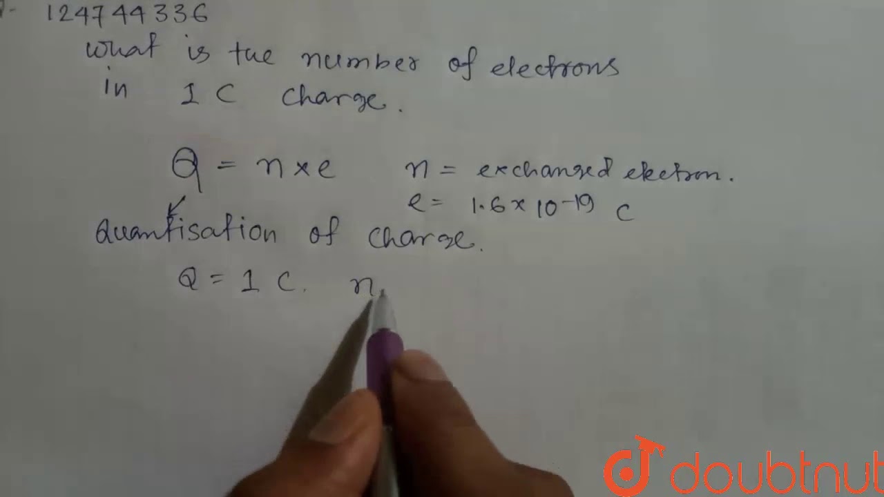 What is the number of electrons in 1C charge? - YouTube